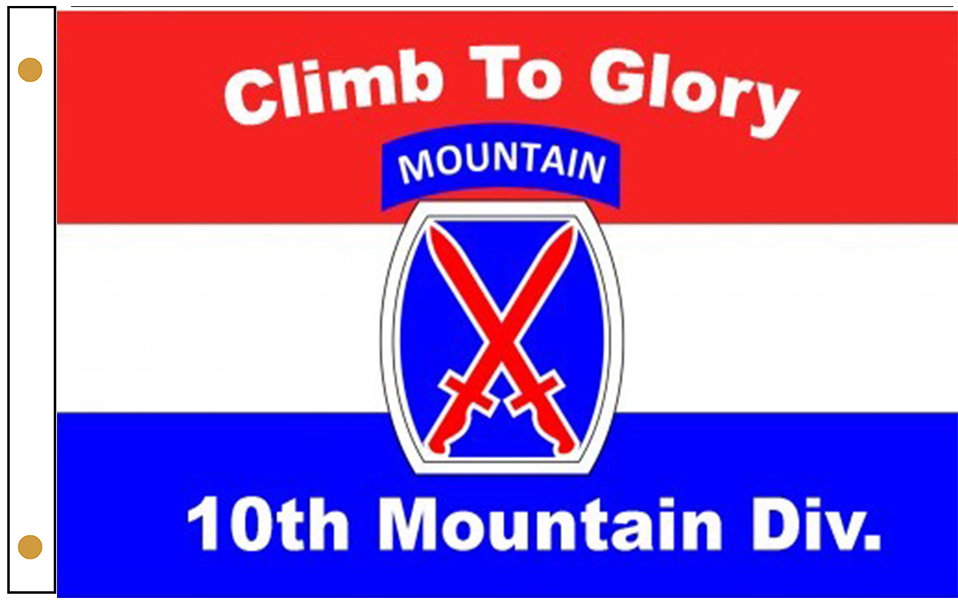 US Army 10th Mountain Division Flags are made from high quality ...