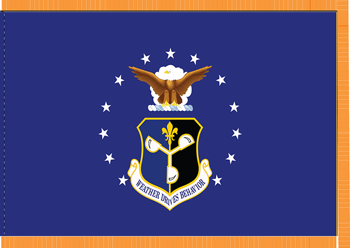 557th Weather Wing Indoor Flags are made from high quality nylon with ...
