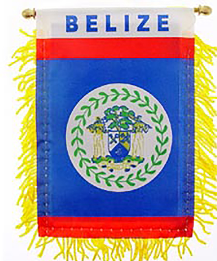 Belize Mini Banner for cars by Flag store in Queens NY