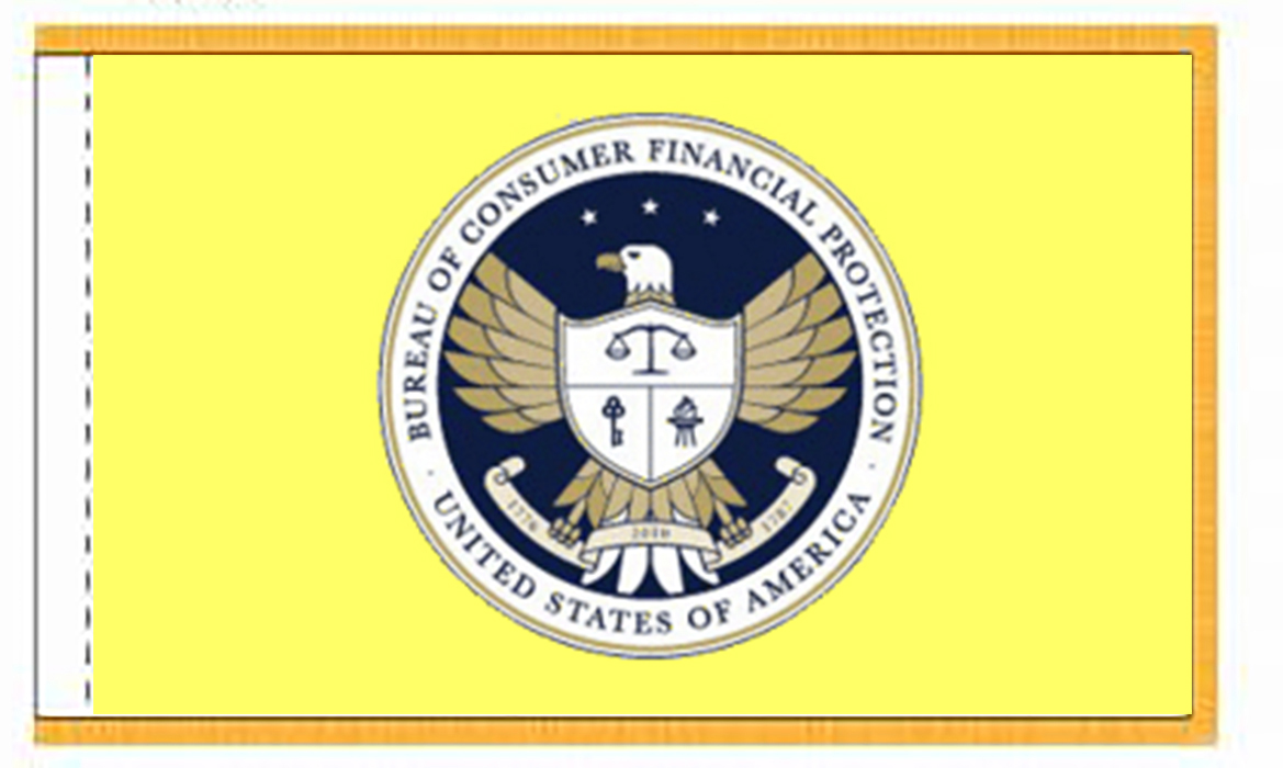 Consumer Financial Protection Bureau CFPB flags are made from high ...