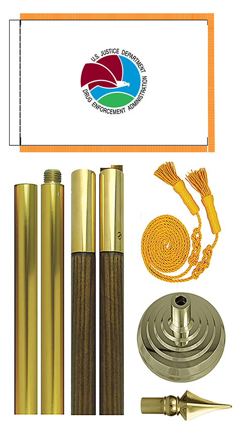 Drug Enforcement Administration (DEA) Indoor Presentation Flag Sets are ...