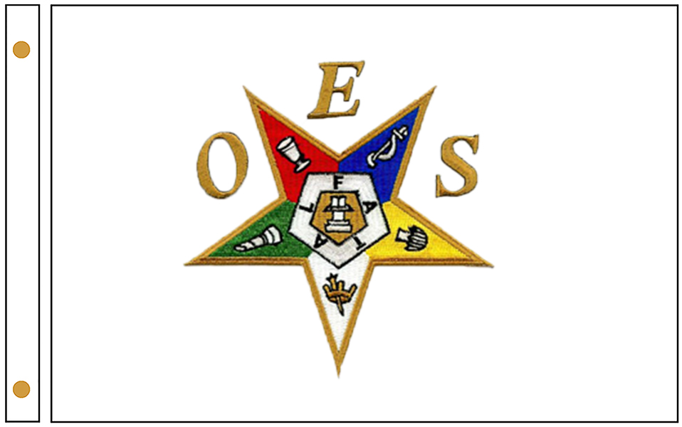 Eastern Star Mason Organization Flags are made in USA by FlagsExpo.com ...