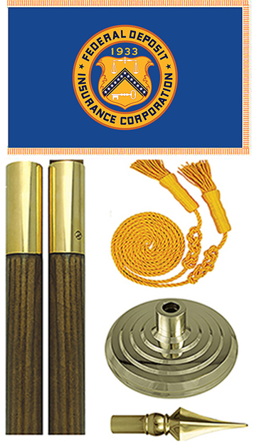 FDIC (Federal Deposit Insurance Corporation)indoor presentation flag ...