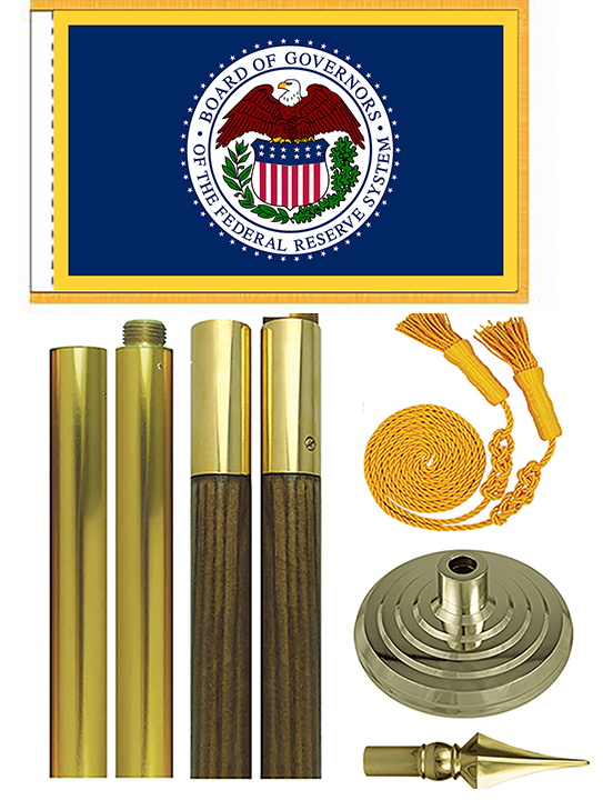 US Federal Reserve System Indoor Presentation Flag Sets are made in USA ...