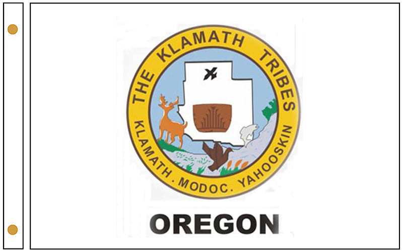 Klamath tribe flags are made from high quality fabric with brass ...