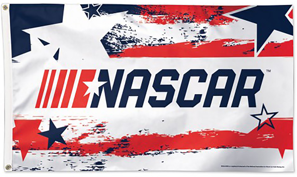 NASCAR Logo Officially licensed 3' x 5' Deluxe flag with premium durable fabric, two grommets ...