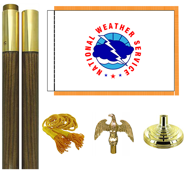 National Weather Service (NWS) Indoor Presentation Flag sets 3x5 ft or ...