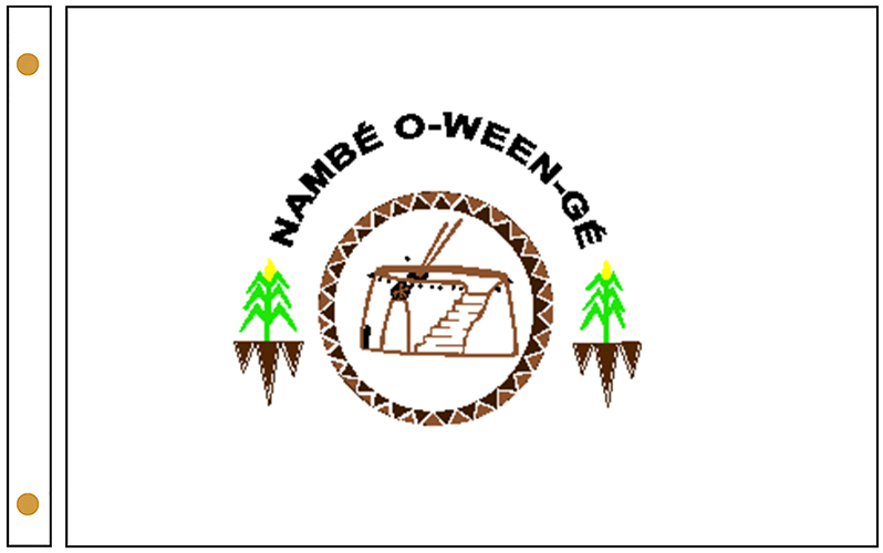 Nambe Pueblo tribe flags are made from high quality fabric with brass ...