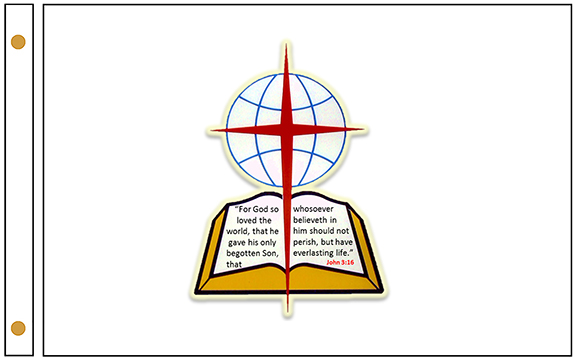 Southern Baptist Church outdoor flags are made FlagsExpo.com in Queens NY