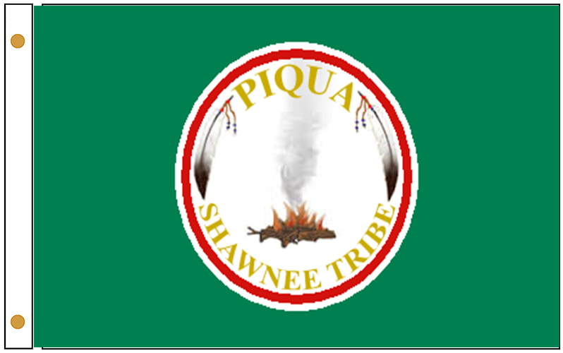 Piqua Shawnee Tribe Flags are made from high quality fabric. Indoor ...