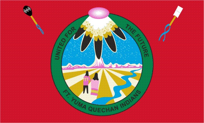 Quechan of Ft Yuma Tribe Flags are made from high quality nylon