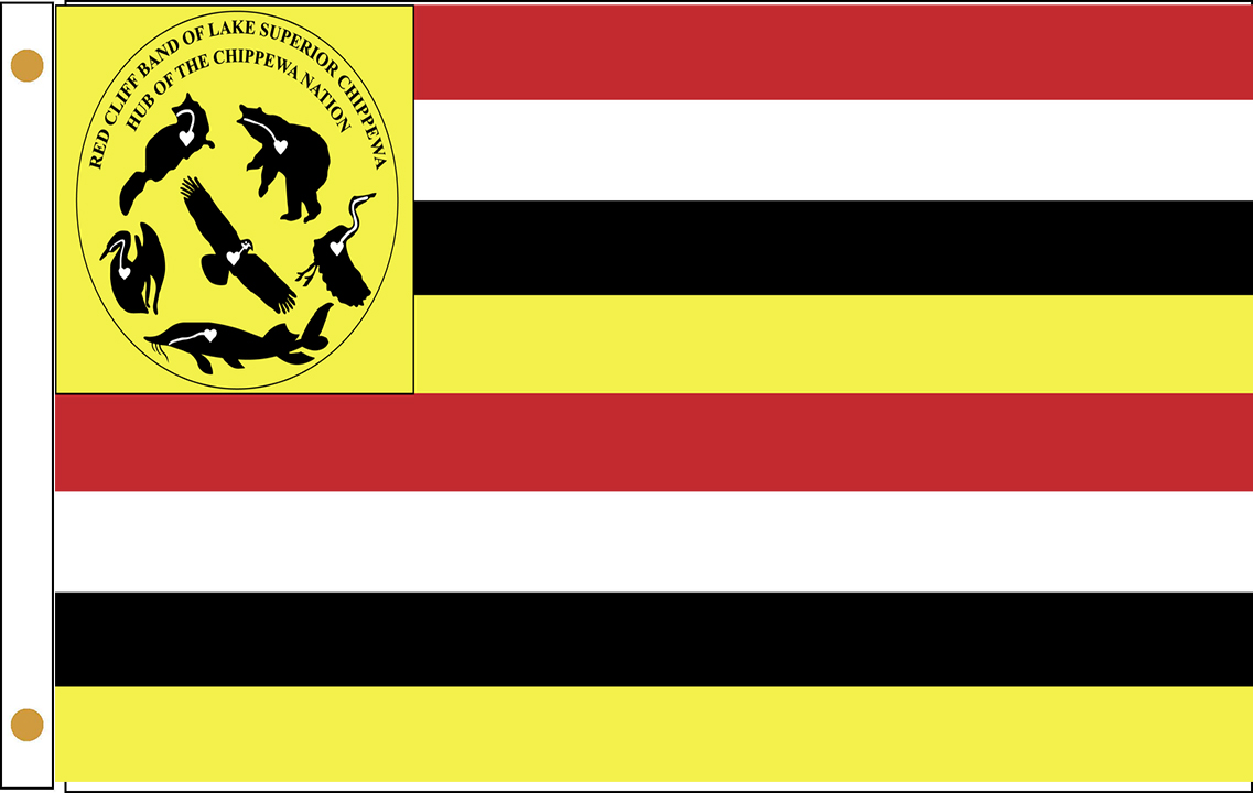 Red Cliff Band Flags are made from high quality fabric with brass ...