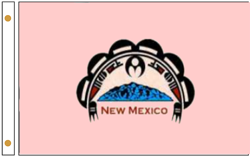 Sandia Pueblo Tribe Flags are made from high quality fabric with brass ...