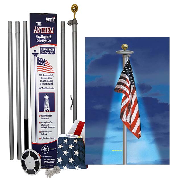 Annin Solar Light FlagPole Set from FlagsExpo.com