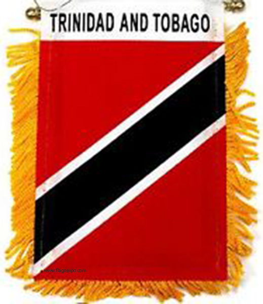 Trinidad and Tobago mini banners flags for car mirror