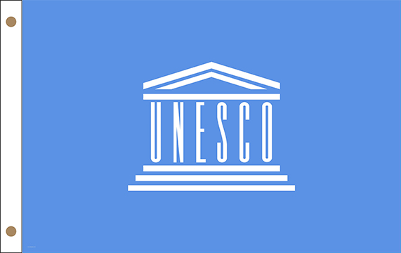 UNESCO Organization Flags. Flags are made from high quality fabric.