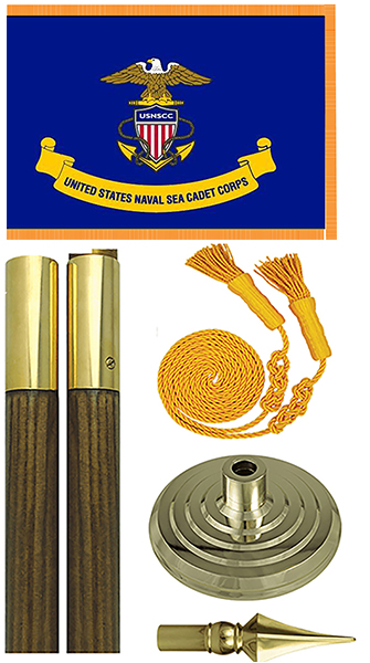 US Naval Sea Cadet Corps Indoor Presentation Flag set include 3x5 or ...