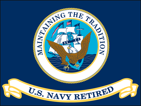US Navy Retired flags, Navy Retired Flags, at US Flag Store in Queens ...