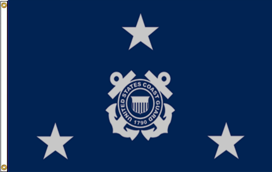 Official US Coast Guard Vice Admiral Flags are made in USA to U.S ...